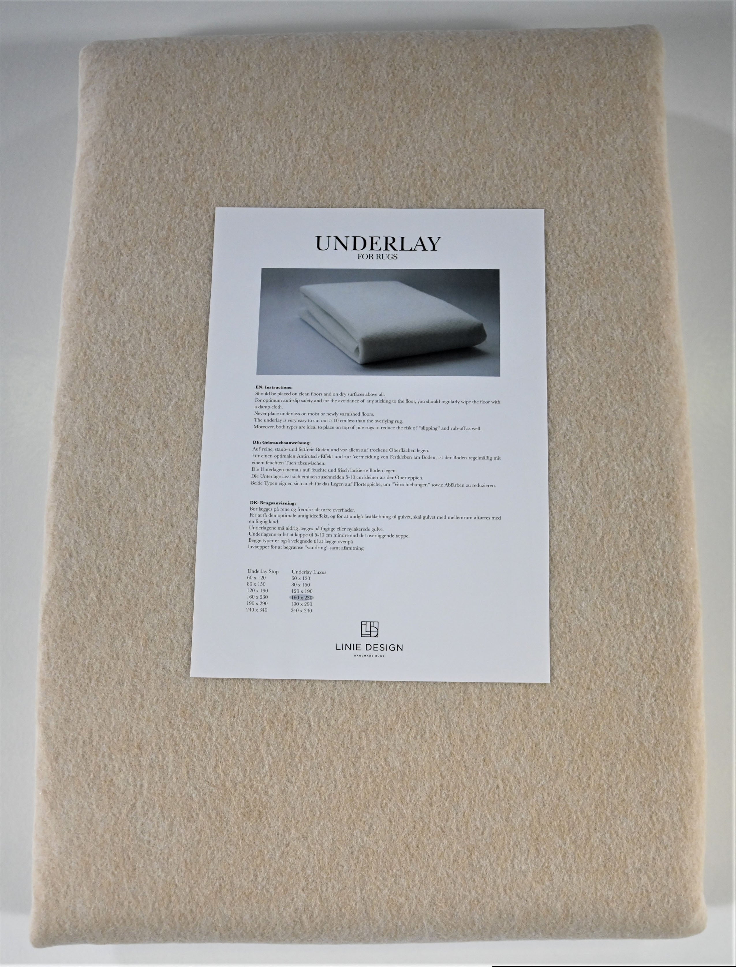 Underlay Luxus – Linie Design